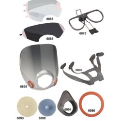 6000 Series Half- & Fullface Respirator Replacement Parts - 3M ...